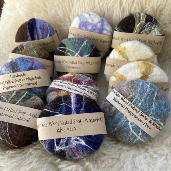 Handmade Wool Felted Soap | Wool-Wrapped Soap Bars