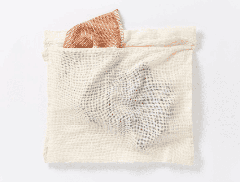 Organic Cotton Mesh Laundry Bag With Zipper - Extra Large