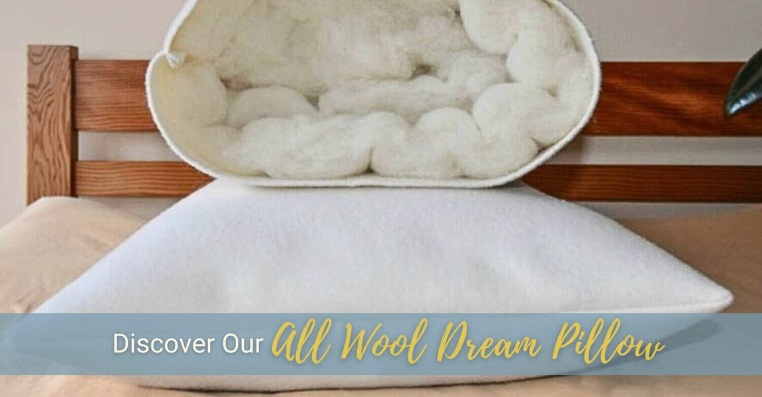 All Wool Dream Pillow | 100% EcoWool fill + Merino Wool case